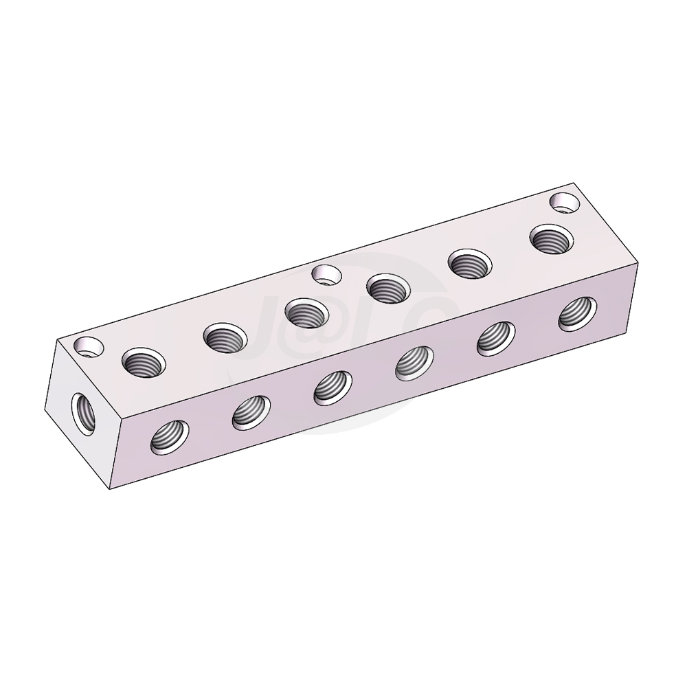 Pneumatic Manifold - L-Type, Side-through, Fixed Hole Spacing | JLCMC