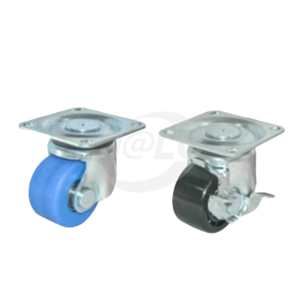 Low Profile Caster - Carbon Steel, Swivel Type/Metal Edge Brake | JLCMC